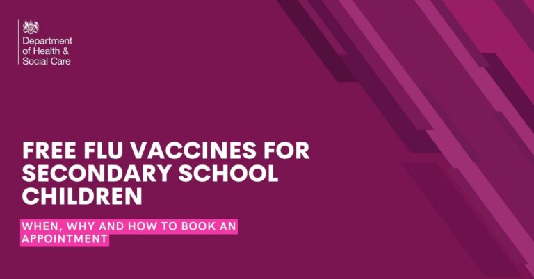 Free flu vaccines for secondary school kids – Department of Health and ...